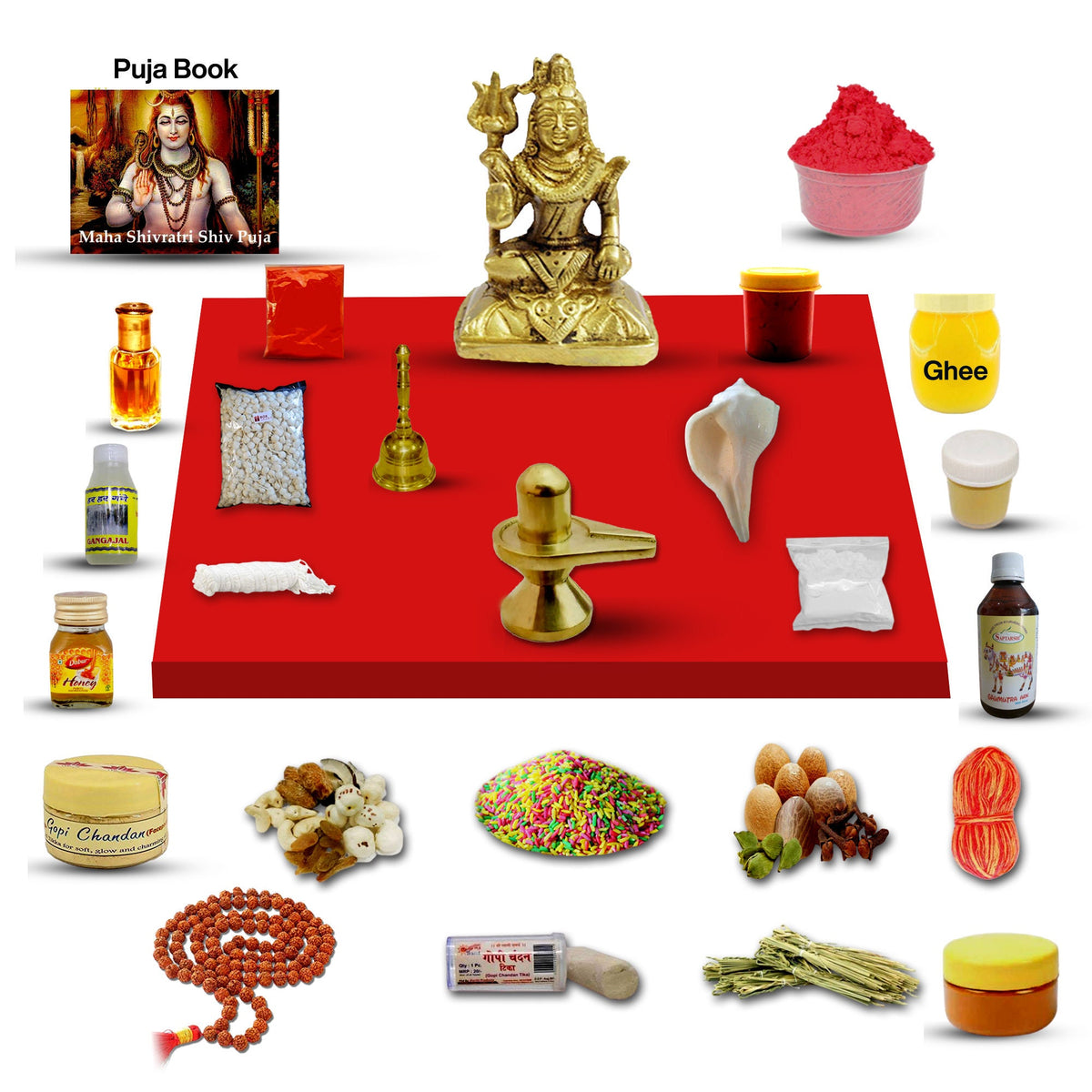 Lord Shiva Puja Kit / Shivji Poojan Samagri For Pooja Hindu Religion F ...