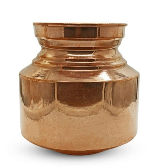 Pure Copper Kalash Ghadi Pot to Store Water for Pooja Temple Home and ...