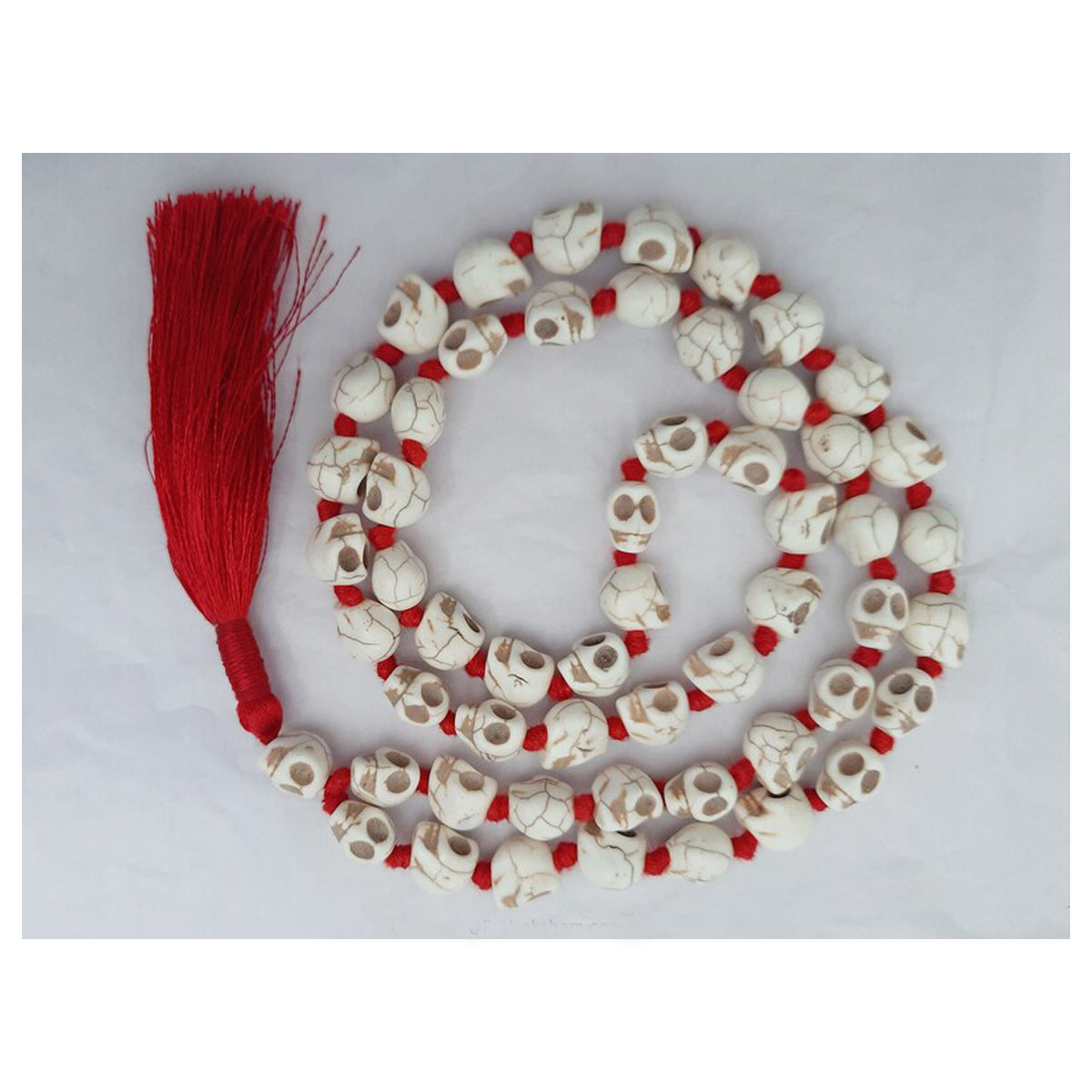 Skull Necklace mala Skull Rosary Bone Mala for Goddess Kali in 54 bead ...